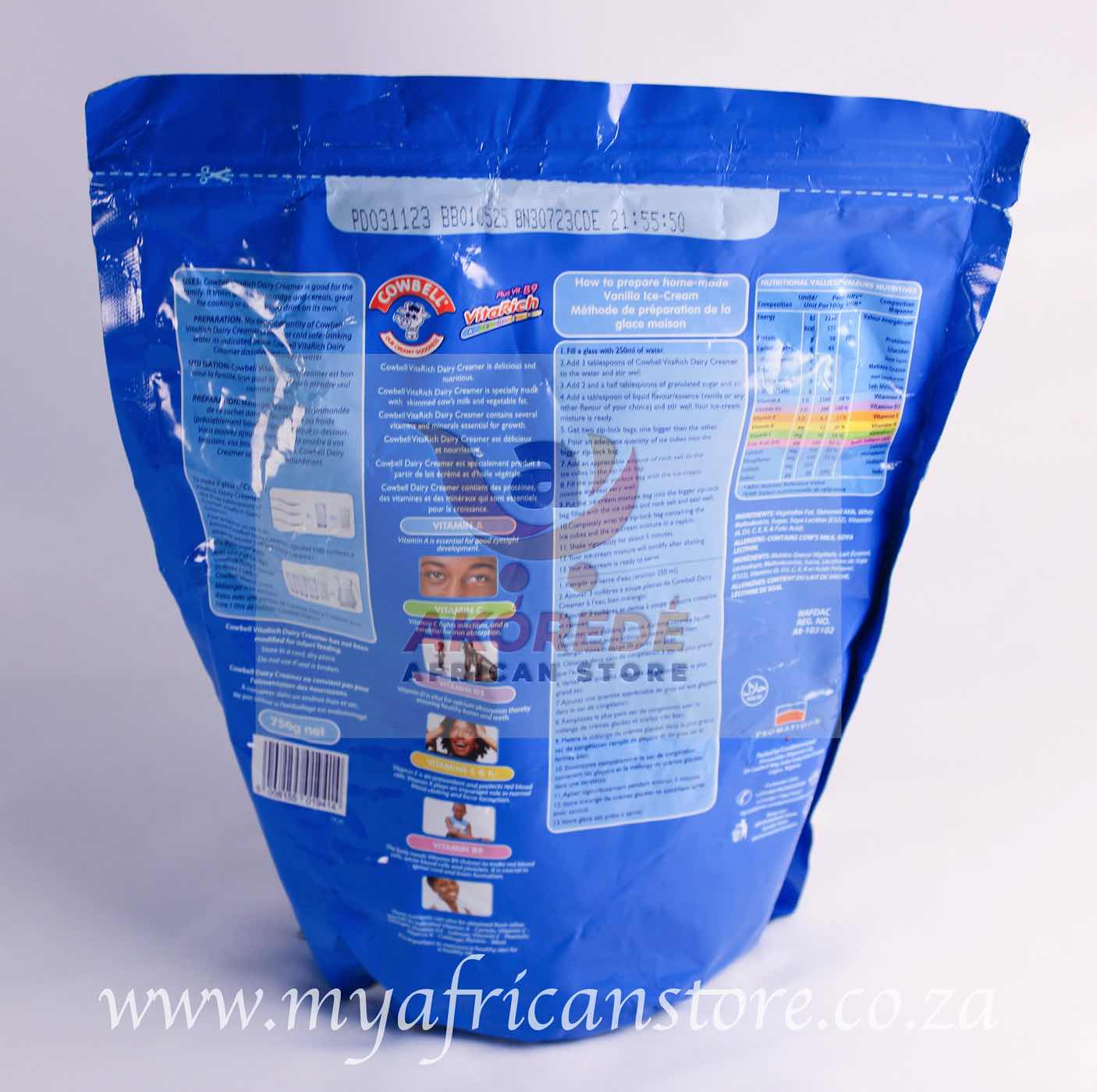 Cowbell Powder Refill Pack 750g - Akorede